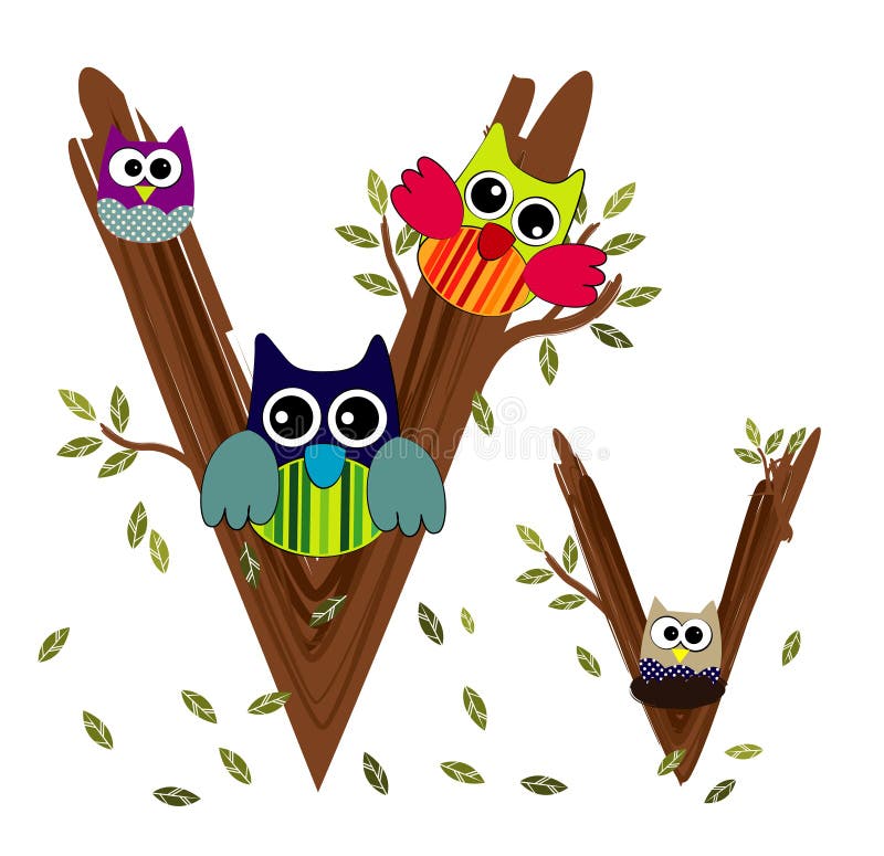 Owl Wood Letter V Stock Illustrations – 1 Owl Wood Letter V Stock ...