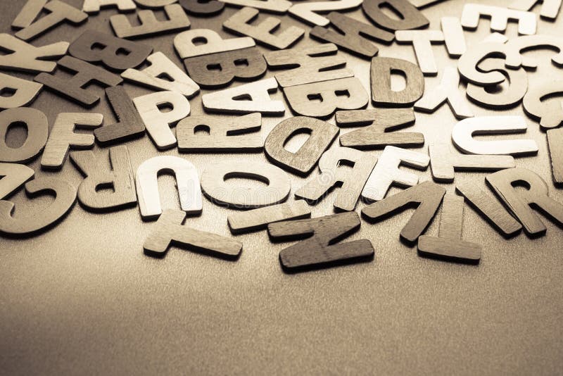 Wood letters stock photo. Image of brown, scattered, font - 46496398