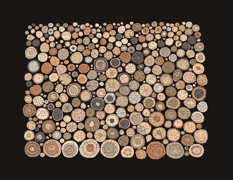 Wood Log Background for Your Design. Vector Illustration Stock ...