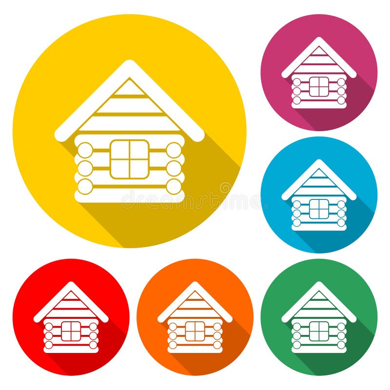 Wood Log House Icon Vector Illustration Stock Vector - Illustration of ...