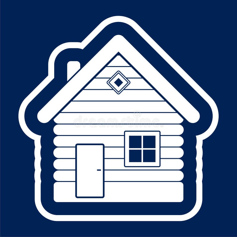Wood Log House Icon Vector Illustration Stock Vector - Illustration of ...