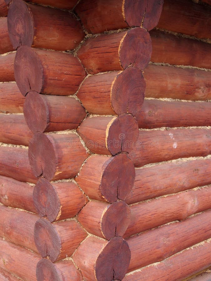 Wood log junction stock photo. Image of detail, building - 112341486