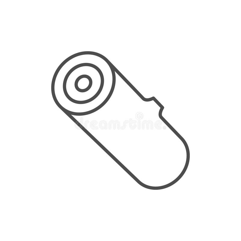 Wood log line outline icon stock vector. Illustration of material ...