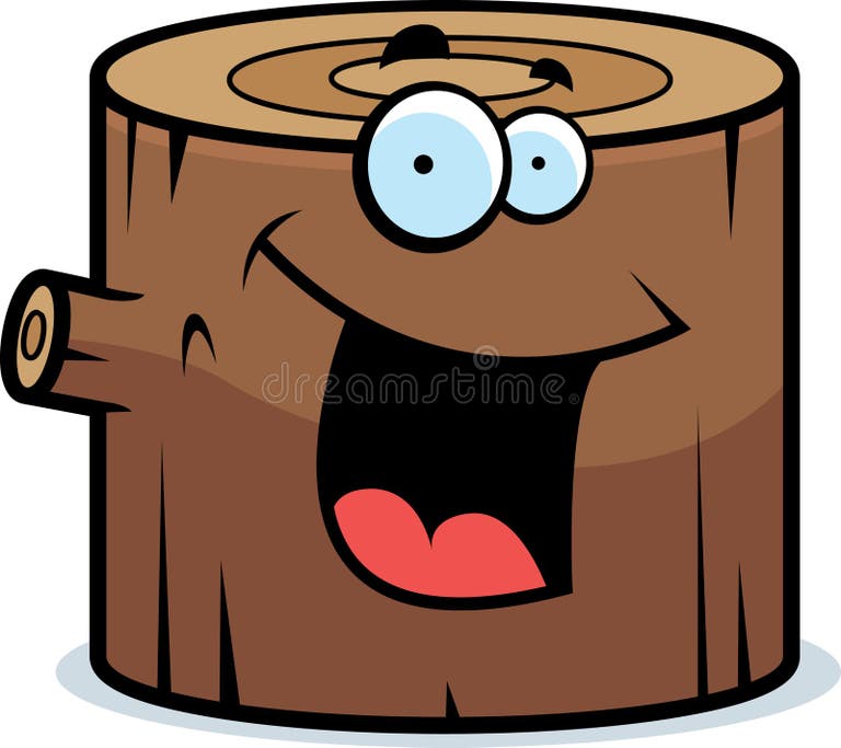 Wood Log Smiling stock vector. Illustration of wood, tree - 10630516