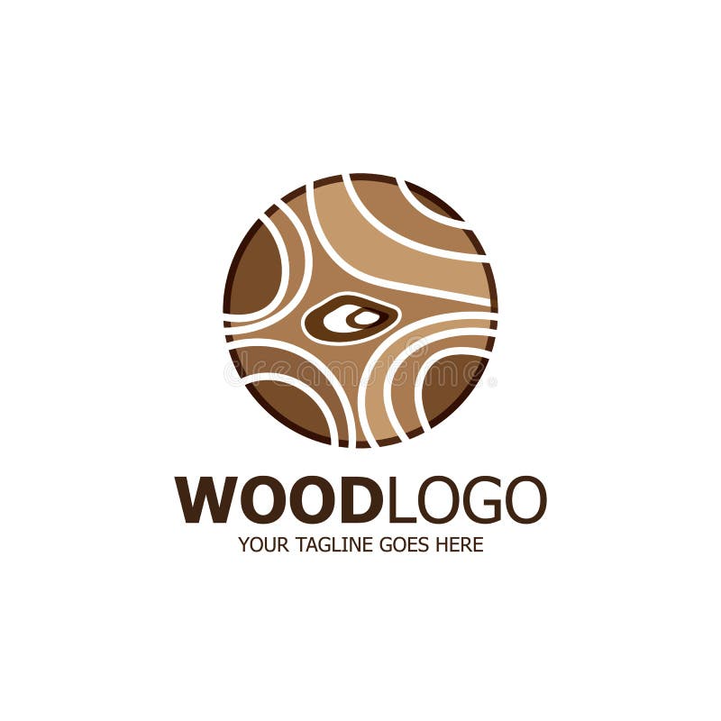 Wood Logo Based Design Vector Template Stock Vector - Illustration of ...
