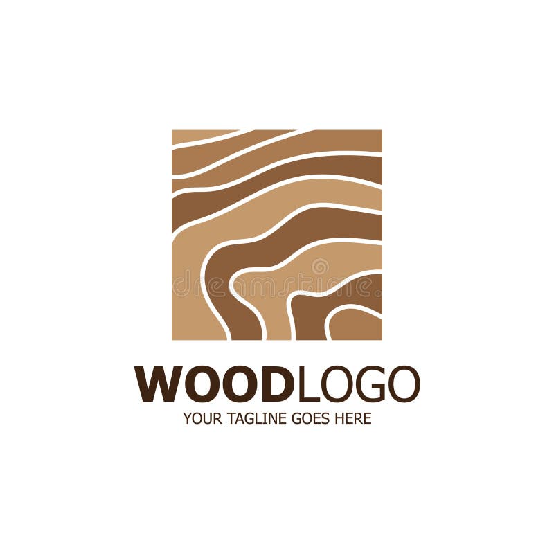 Wood Logo Based Design Vector Template Stock Vector - Illustration of ...