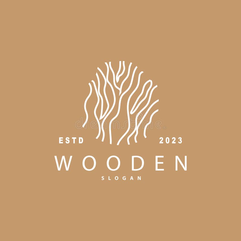 Wood Logo, Wood Fiber Bark Layer Vector, Tree Trunk Inspiration ...