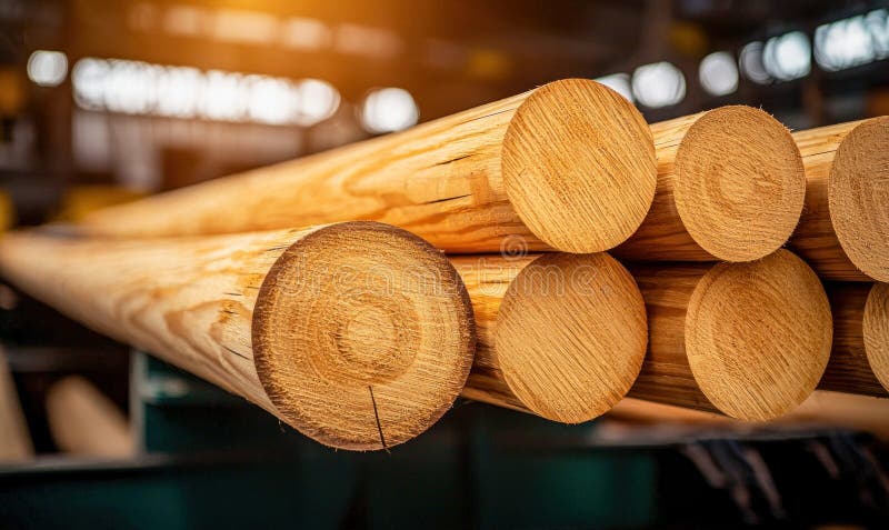 Wood Logs in Sawmill Ready for Processing Stock Photo - Image of ...