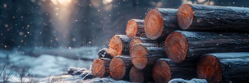 Wood Logs Stacked for Winter Storage, with Visible Knots and Tree Rings ...
