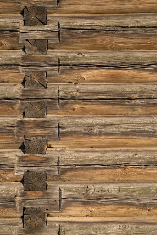 Wood Logs Texture of an Old House. Stock Photo - Image of nature ...