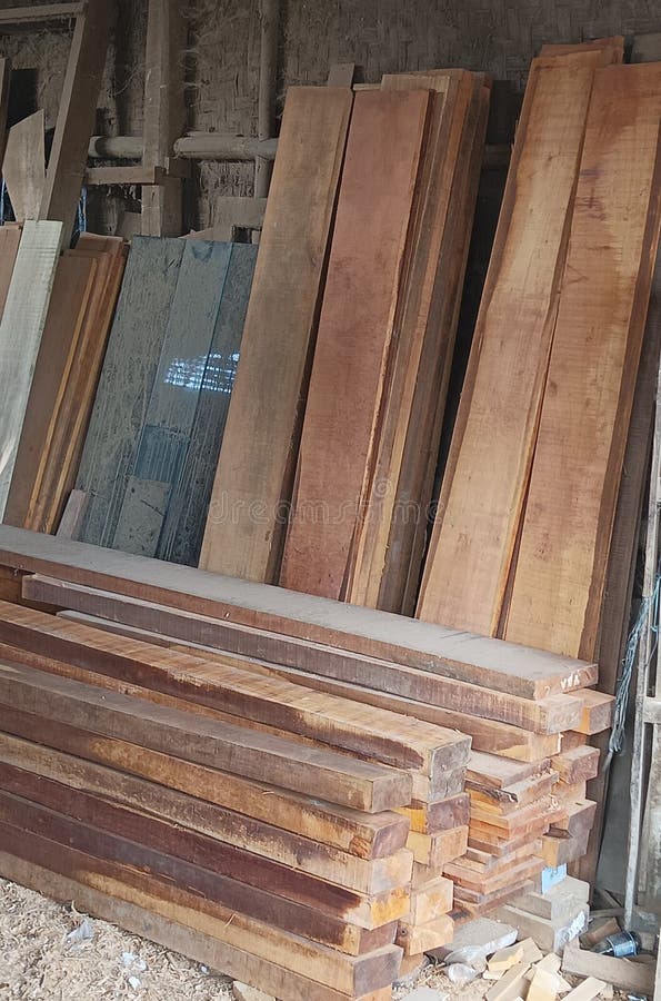 Wood Material for Making Doors and Windows Stock Image - Image of ...