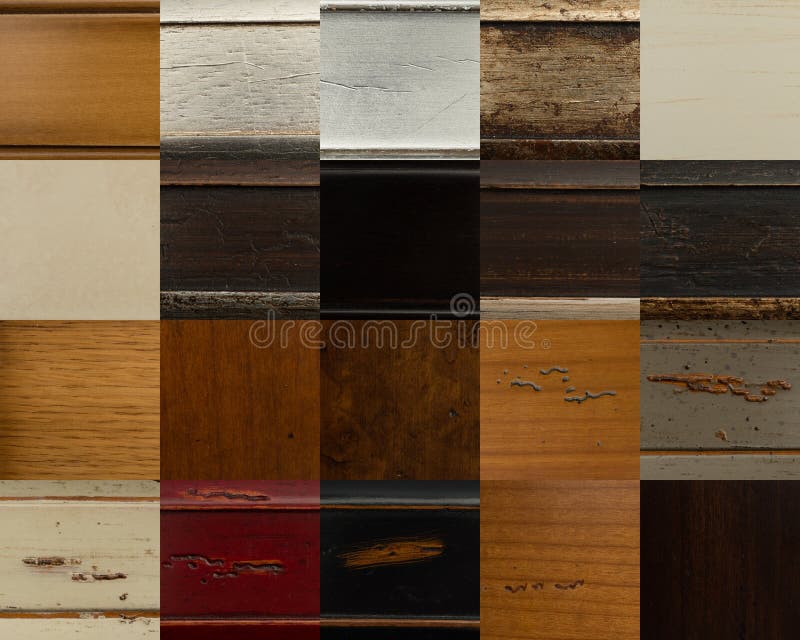 A Large Set of Samples of Wood Veneer. Stock Photo - Image of dark ...