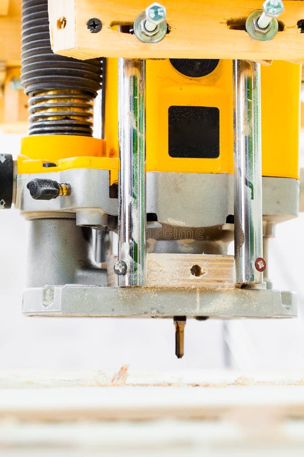 Wood Milling Equipment at Work View Stock Photo - Image of work, safety ...