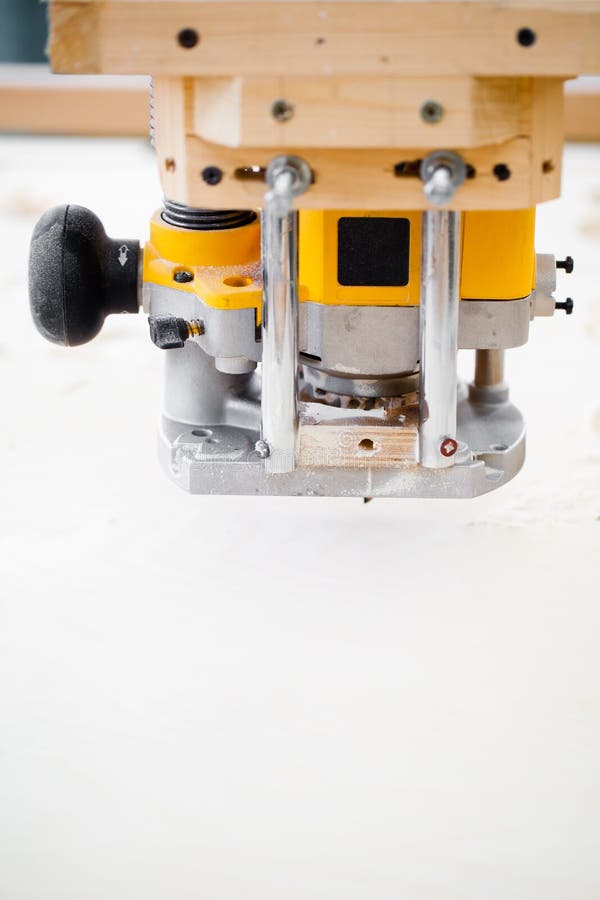 Wood milling machine stock image. Image of drill, electric - 56564859