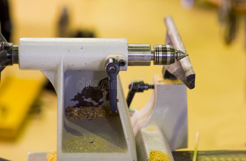 Wood Milling Machine in Action Close Up Process Stock Image - Image of ...