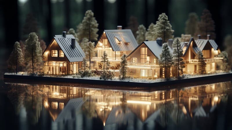 Architectonic Winter Cottage with 8k Resolution and Modern Sleek Design ...