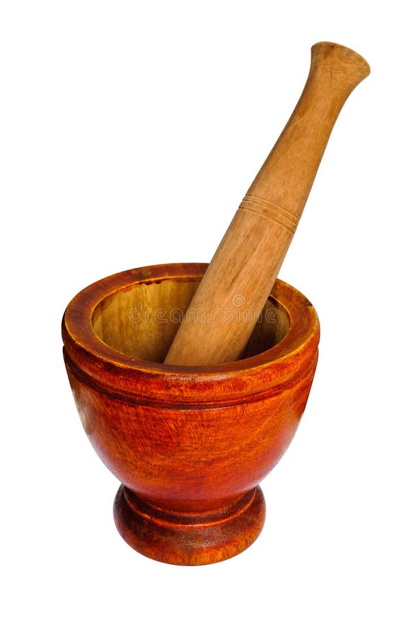 Wood mortar stock image. Image of brown, pure, isolated - 20491995