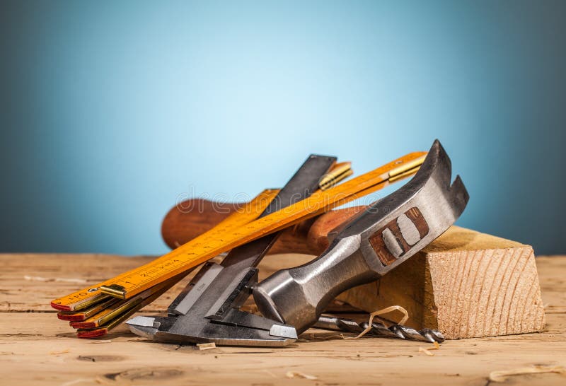 Wood mounting tools stock image. Image of fasten, secure - 50047357