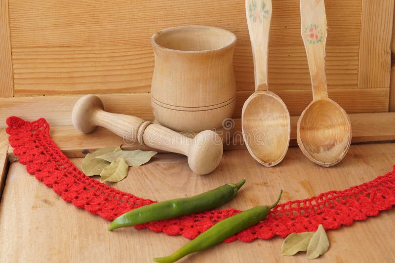 Wood objects stock image. Image of utensil, leaves, handmade - 68943131