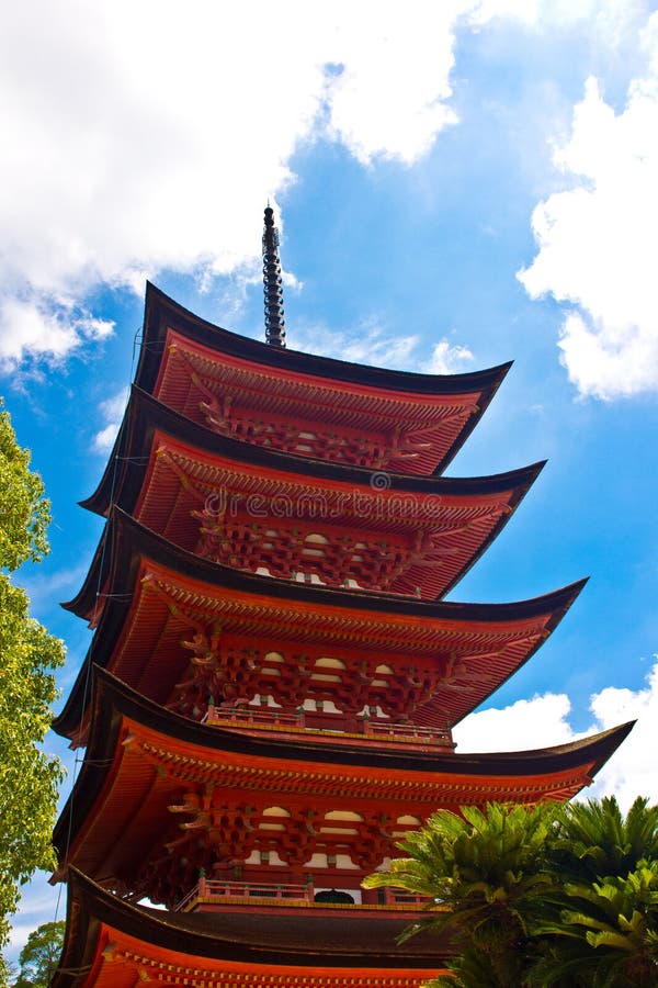Wood Pagoda in Front of Mount Fuji Stock Photo - Image of floor ...