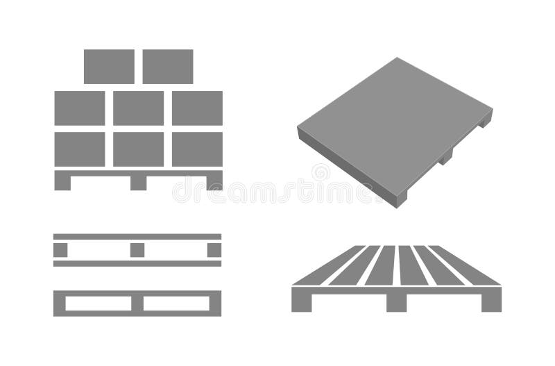 Wood pallet cargo stock vector. Illustration of logistics - 214219037