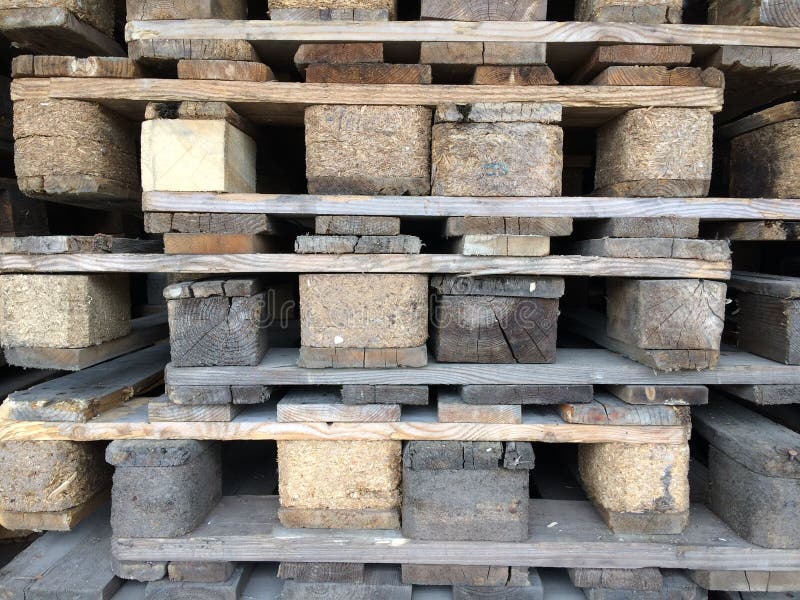 Wood Pallet in Factory Warehouse Stock Image - Image of industry, store ...