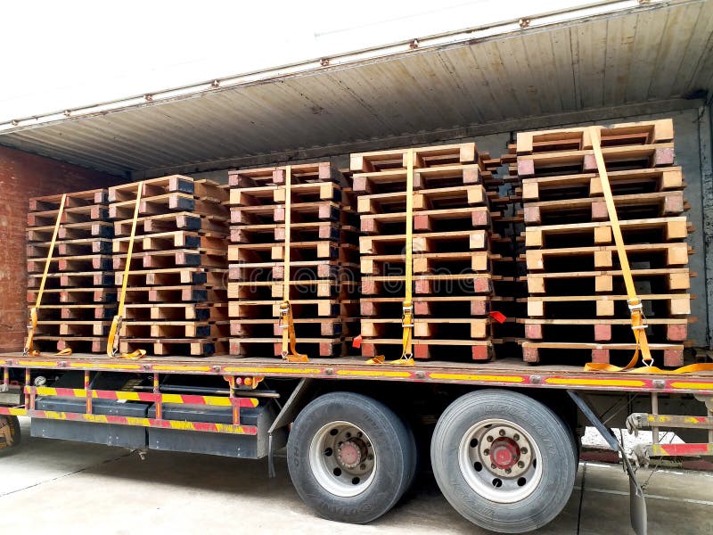 The Wood Pallet for Industry. Editorial Photo - Image of load, goods ...