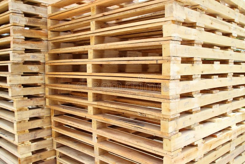 Wood Pallet for Raw Material Stock Photo - Image of detail, shipping ...