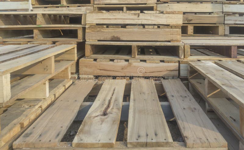Wood Pallet Pattern on White Background in Top View Stock Image - Image ...