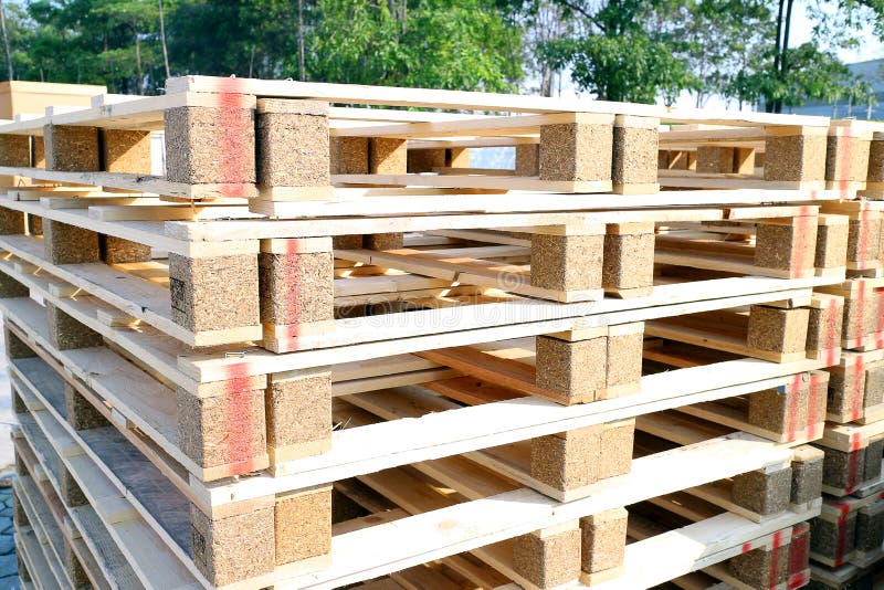 Wood pallet stack stock image. Image of lumber, rack - 109488373