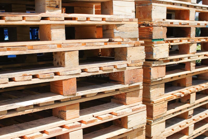 Wood pallets stack stock photo. Image of area, pallet - 237626924