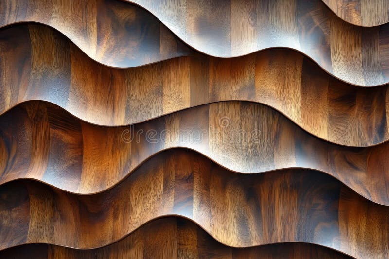 Wood Panel Design Showcasing Wavy Patterns and Rich Textures in Modern ...