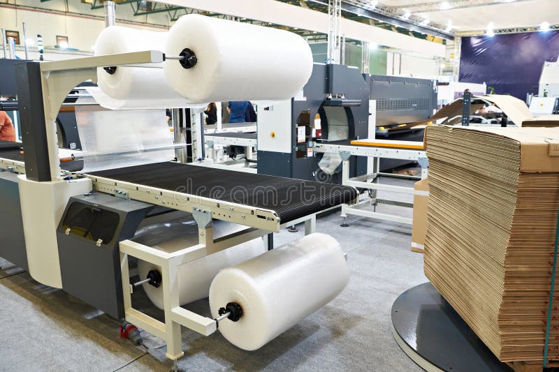 Wood Panel Packaging Machines Stock Image - Image of wooden, machinery ...