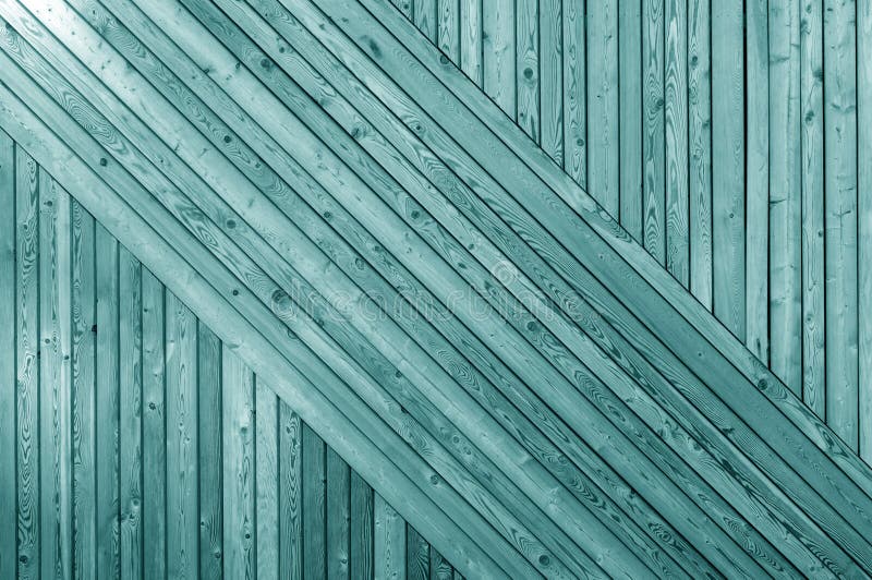 Wood Panel Wall Made of Pine Boards in Cyan Color Stock Image - Image ...