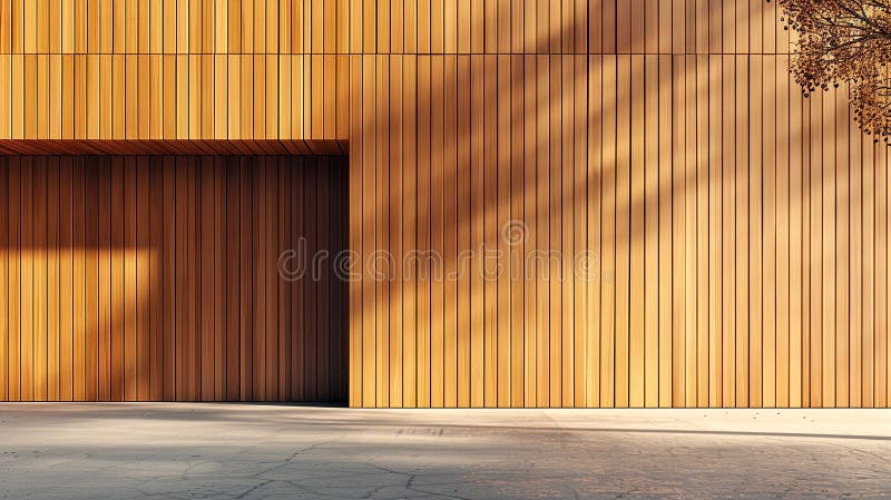 Wood Panel Wall with Shadows Stock Illustration - Illustration of ...