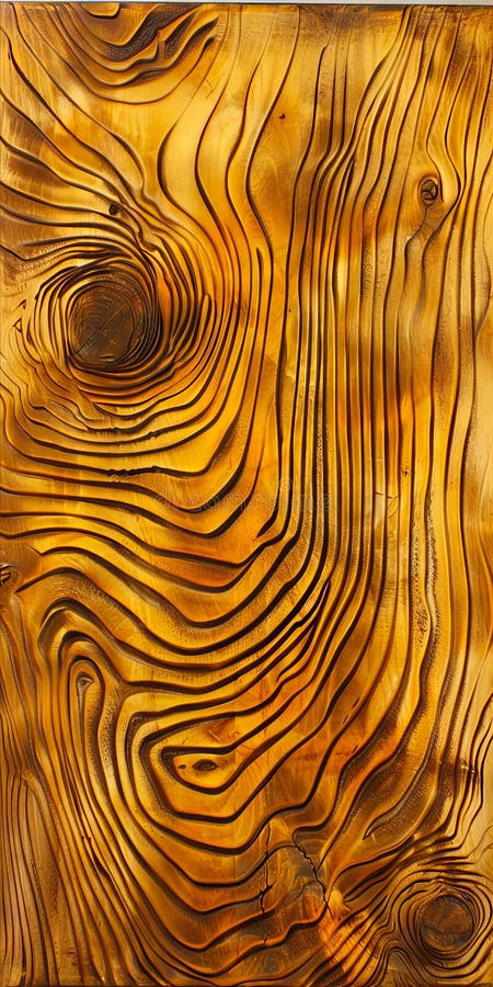 A Wood Panel with Wavy Lines on it Stock Photo - Image of wavy, plank ...