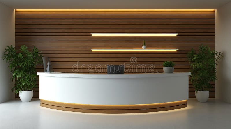 Wood-panelled Reception with Table Stock Photo - Image of hotel, luxury ...