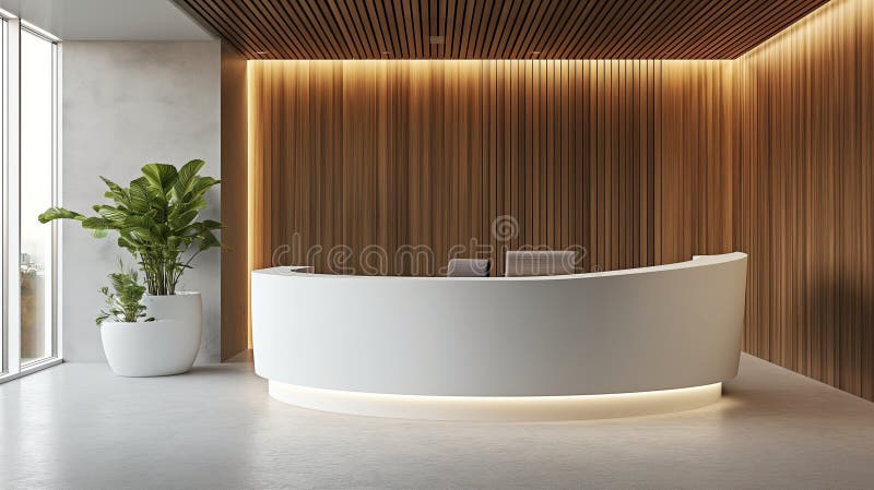 Wood-panelled Reception with Table Stock Photo - Image of luxury, floor ...