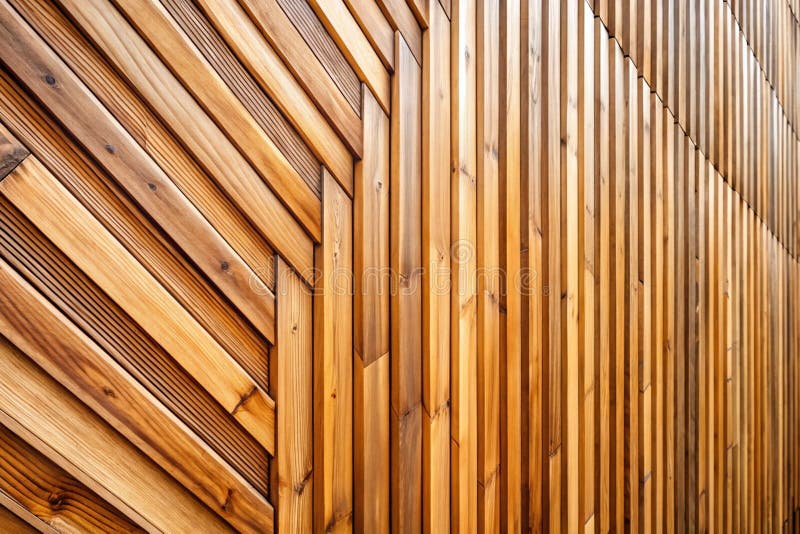 Wood Panels in Diagonal Pattern with Warm Light Brown Color Stock ...