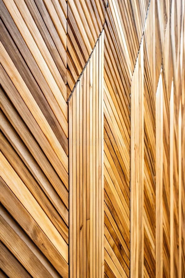 Wood Panels in Diagonal Pattern with Warm Light Brown Color Stock ...