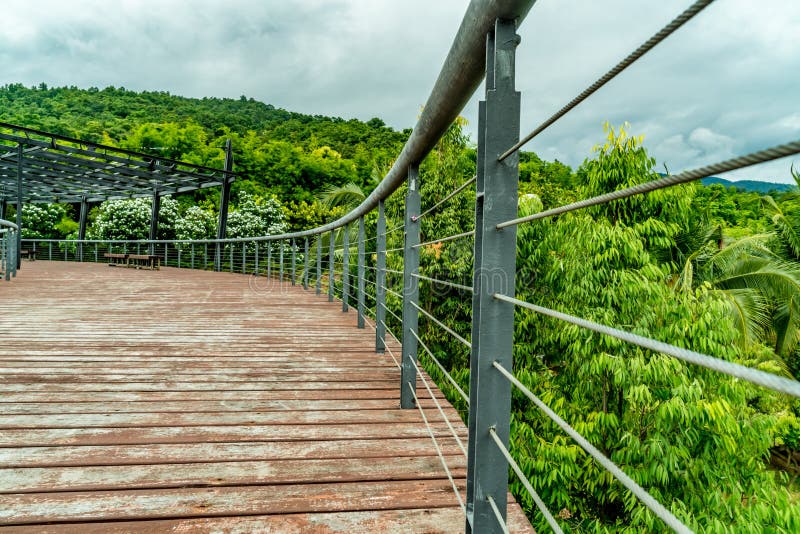 Footbridge in the park stock image. Image of iron, asia - 99009509