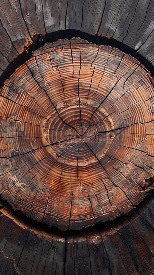 Wood Pattern Circle, Intricately Cut with Chainsaw, Rustic Texture ...