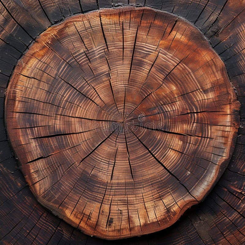 Wood Pattern Circle, Intricately Cut with Chainsaw, Rustic Texture ...