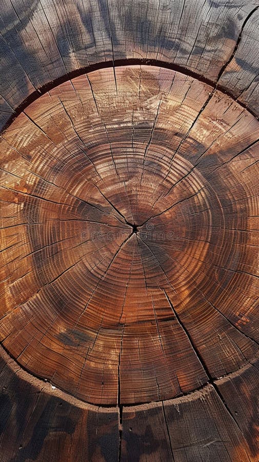 Wood Pattern Circle, Intricately Cut with Chainsaw, Rustic Texture ...