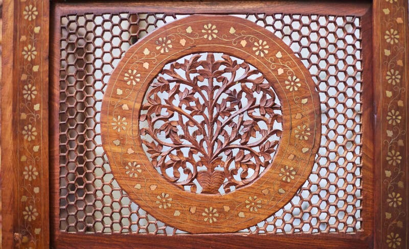Wood Pattern Decorative Bas-relief on the Surface Stock Image - Image ...