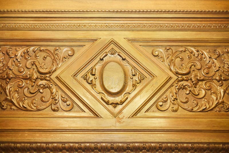 Wood Pattern Decorative Bas-relief on the Surface Stock Image - Image ...