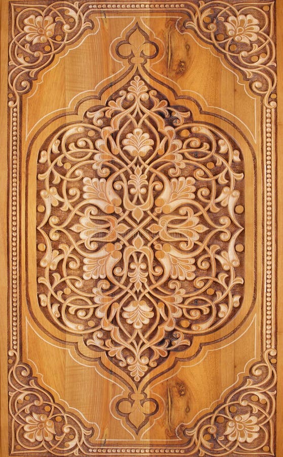 Wood Pattern Decorative Bas-relief Stock Photo - Image of building ...