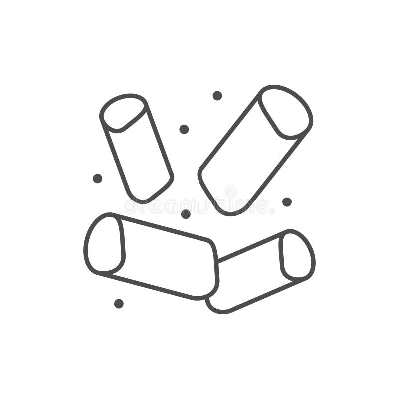 Wood Pellets Line Outline Icon Stock Vector - Illustration of pressed ...