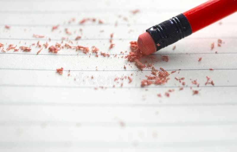 Wood Pencil and Eraser Scrap on Paper Book Stock Photo - Image of blank ...