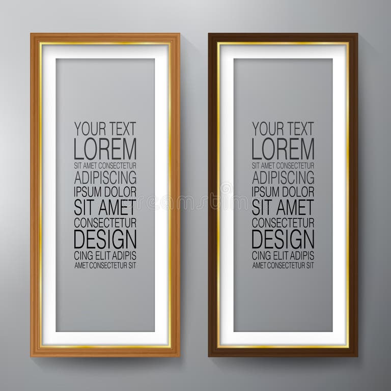 Wood Picture Frame. stock vector. Illustration of retro - 81961755